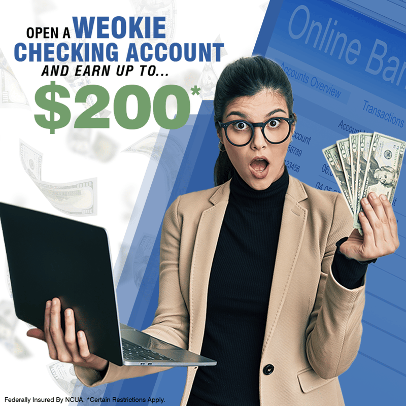 Checking Accounts | Oklahoma | WEOKIE Federal Credit Union